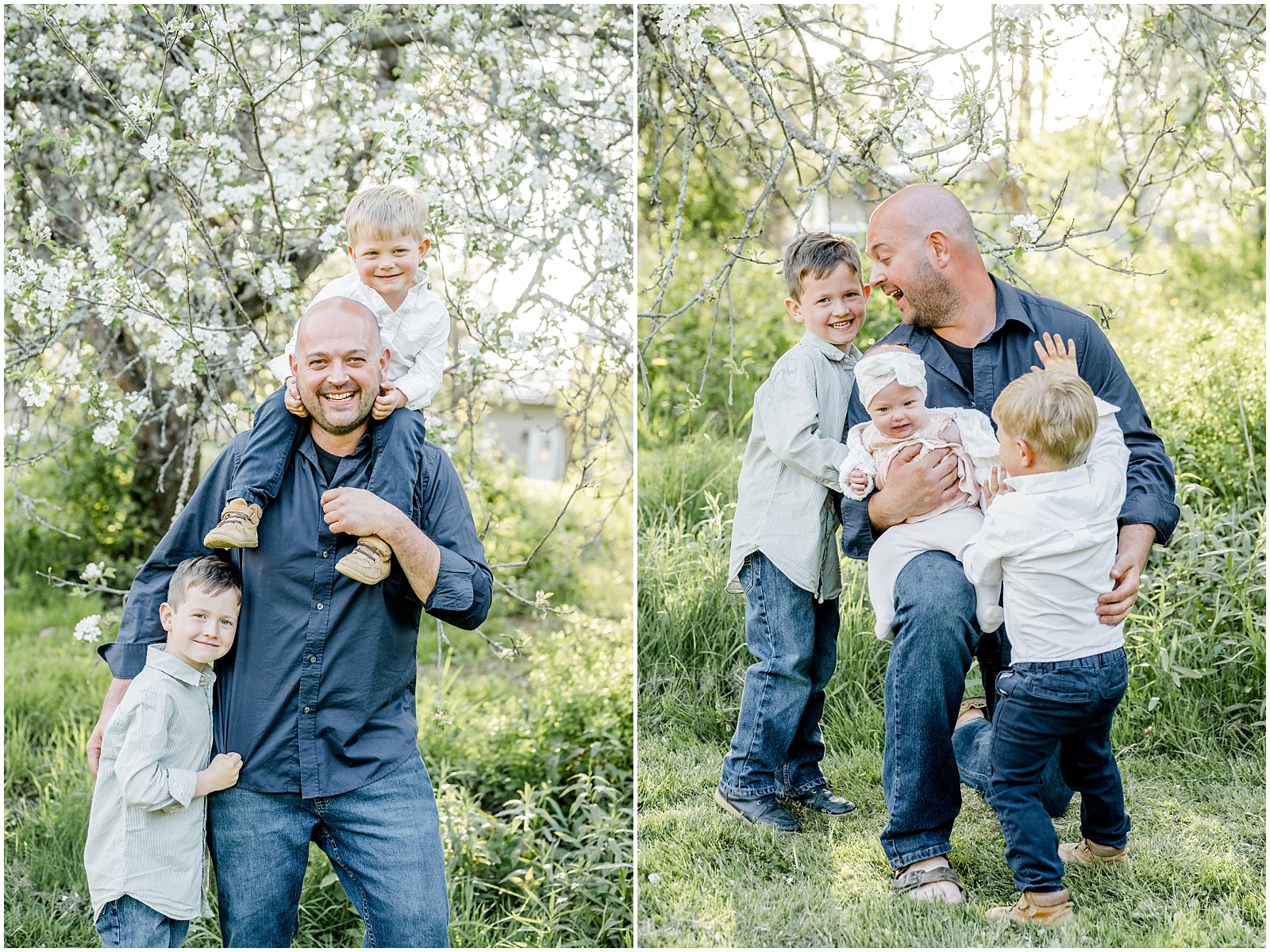 Norton Backyard Apple Blossom Session | The Cripps Family