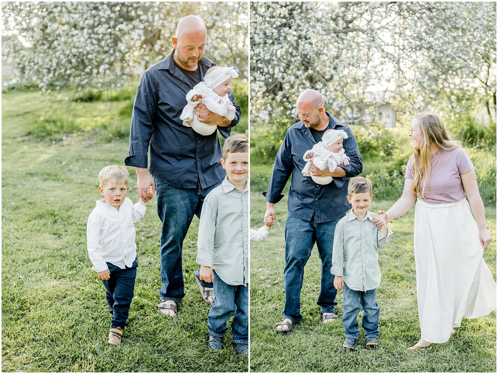Norton Backyard Apple Blossom Session | The Cripps Family